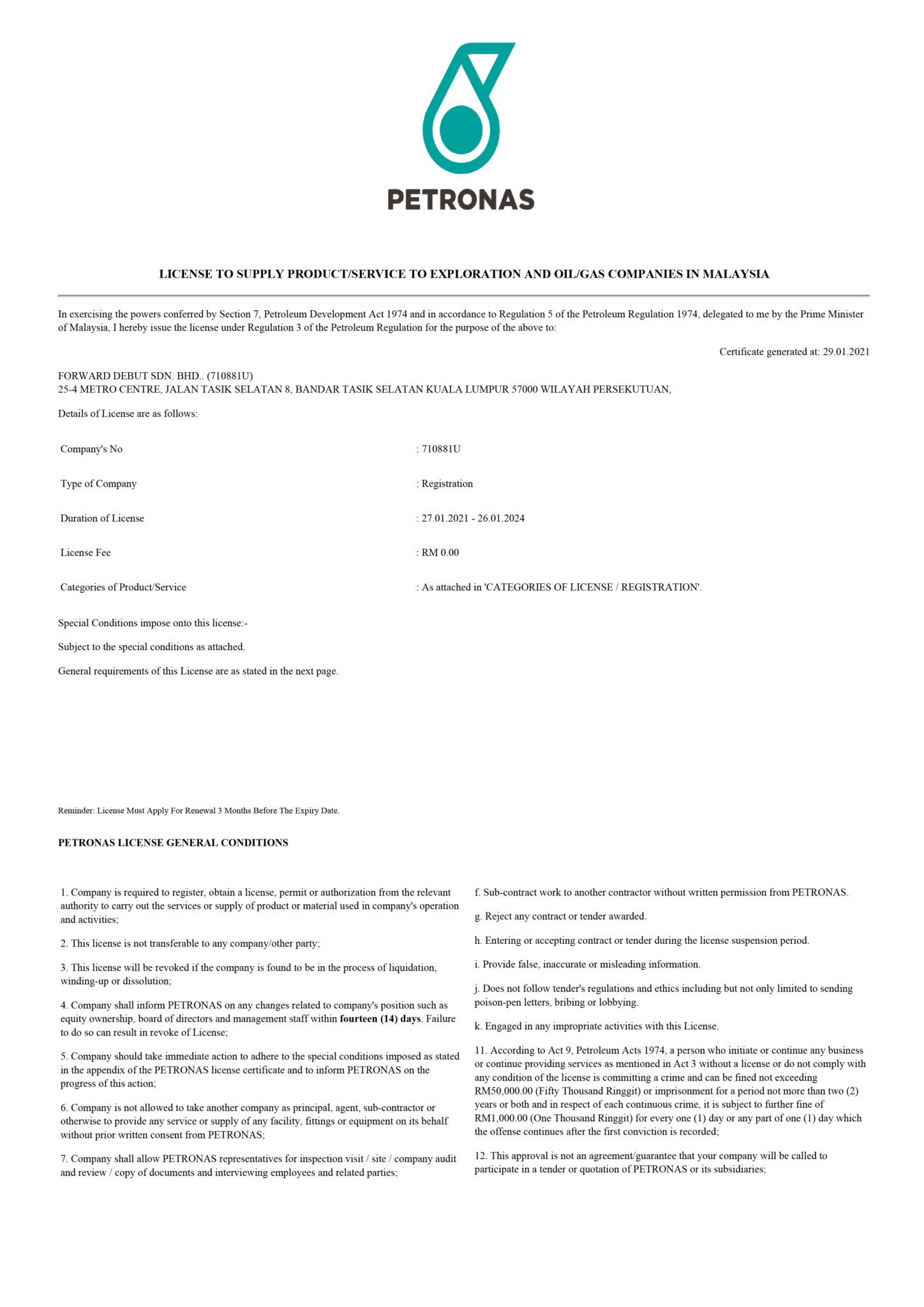 Licensing and Registration